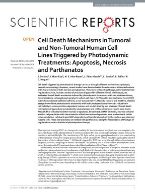 Cell death mechanisms in tumoral and non tumoral human cell lines ...