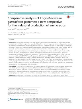 Comparative analysis of corynebacterium glutamicum genomes: a new ...