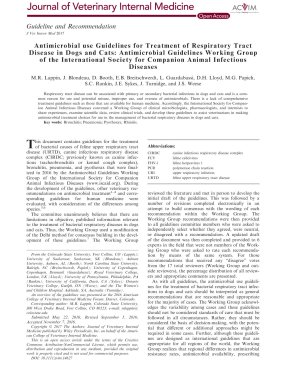Antimicrobial use Guidelines for Treatment of Respiratory Tract Disease ...