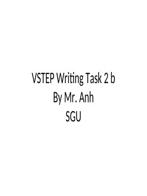 VSTEP Writing Task 2b B1-B2-C1