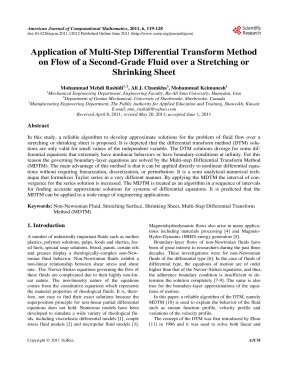 Application of Multi-Step Differential Transform Method on Flow of a Second-Grade Fluid over a