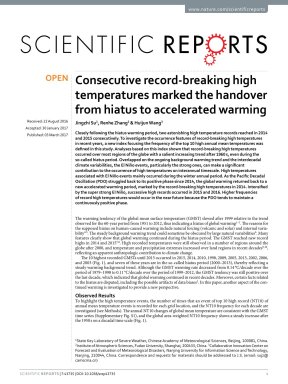 Consecutive record breaking high temperatures marked the handover from ...