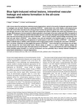 Blue light-induced retinal lesions, intraretinal vascular leakage and ...