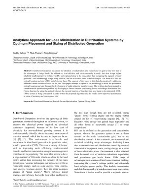 Analytical approach for loss minimization in distribution systems by optimum placement and ...
