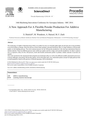 A new approach for a flexible powder production for additive manufacturing