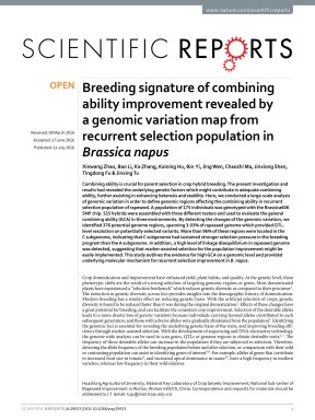 Breeding signature of combining ability improvement revealed by a ...