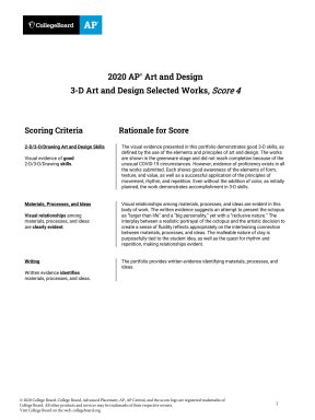 AP 3 d art and design portfolio samples from the 2020 exam ...