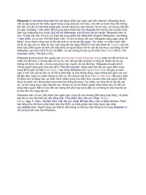 wikipedia la gi? - Tin học 11 - ng trung hieu - Thư viện Đề thi & Kiểm tra