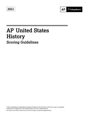2021 AP exam administration scoring guidelines AP united states history