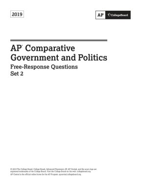 AP comparative government and politics 2019 free response questions: set 2