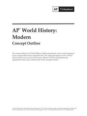 AP world history: modern concept outline, effective fall 2019