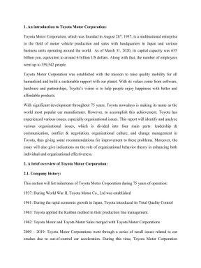 An introduction to toyota motor corporatio1
