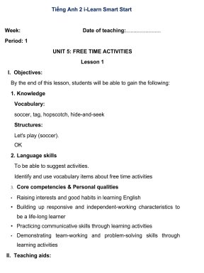 Tiếng anh 2 smart start u5l1a