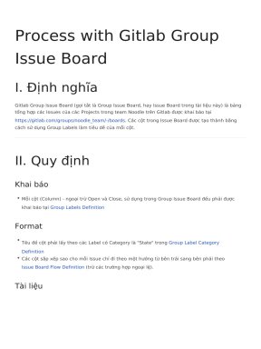 Process with Gitlab Group Issue Board