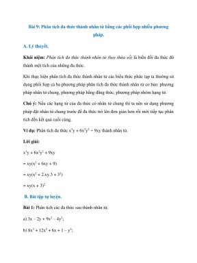 ly thuyet phan tich da thuc thanh nhan tu bang cac phoi hop nhieu phuo