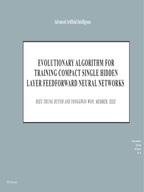 Evolutionary algorithm for training compact single hidden layer feedforward neural networks hieu