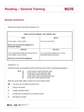 Reading – General Training