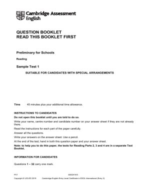 Preliminary reading fs sample test braille question paper
