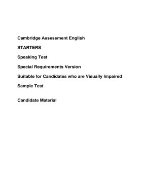 YLE starters speaking sample test candidate material MLP version