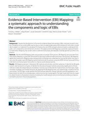 Evidence-Based Intervention (EBI) Mapping: a systematic approach to ...