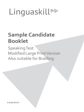 Linguaskill candidate booklet modified large print version