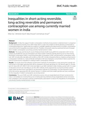Inequality in short acting reversible, long acting reversible and ...