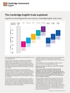 converting practice test scores to cambridge english scale scores 2