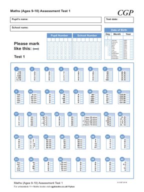 11plus maths 9 10 m5qe2 assessment test ans