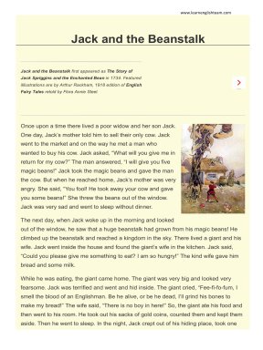 childrens stories jack and the beanstalk