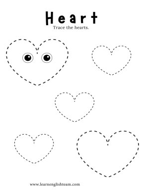 Heart tracing worksheet