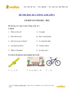 de on thi hoc ki 2 lop 2 mon tieng anh theo chuong trinh family and friends 2