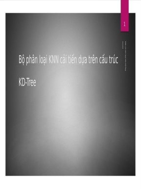 Bộ phân loại KNN cải tiến dựa trên cấu trúc KD Tree