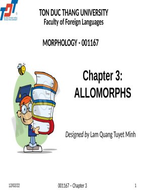 CHAPTER 3 ALLOMORPHS