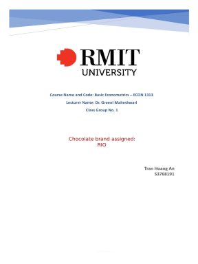 (TIỂU LUẬN) course name and code basic econometrics – ECON 1313 lecturer name dr greeni ...