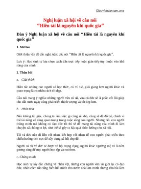 Nghi luan xa hoi ve cau noi hien tai la nguyen khi quoc gia