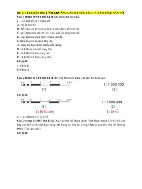 giai sbt dia li 6 bai 3 ti le ban do tinh khoang cach thuc te dua vao