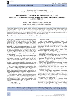 measuring development of selected poverty risk indicators in v4 ...