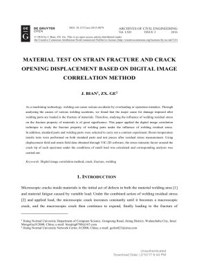 material test on strain fracture and crack opening displacement based ...