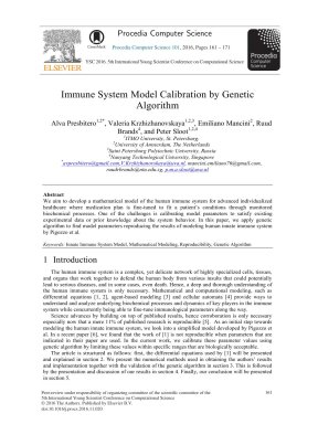 immune system model calibration by genetic algorithm