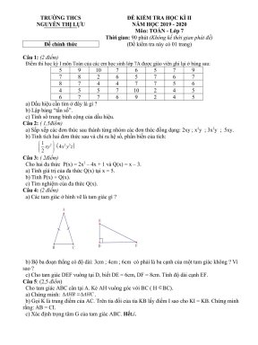 de thi cuoi ky 2 toan 7 nam 2019 2020 truong thcs nguyen thi luu dong thap
