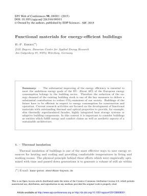 functional materials for energy efficient buildings