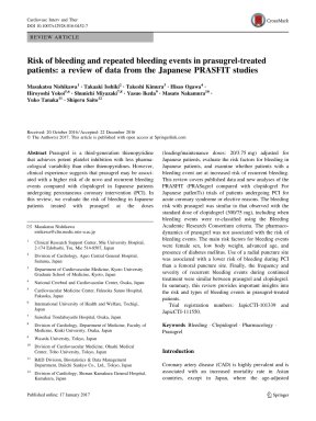 risk of bleeding and repeated bleeding events in prasugrel treated ...