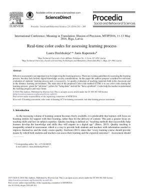 real time color codes for assessing learning process