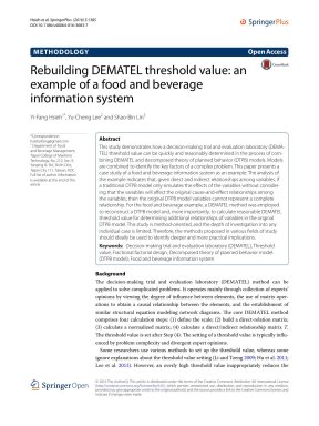 rebuilding dematel threshold value an example of a food and beverage ...