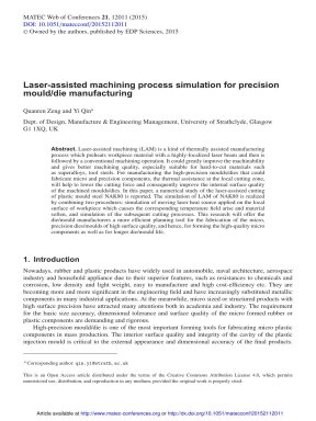 laser assisted machining process simulation for precision mould die ...