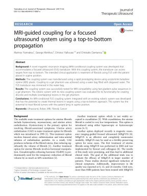 mri guided coupling for a focused ultrasound system using a top to ...