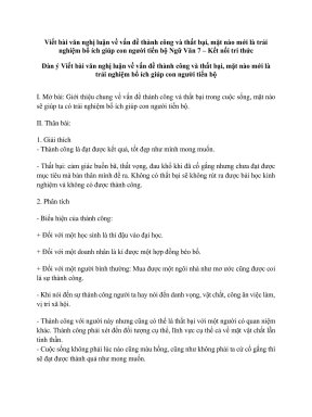 top 40 bai viet bai van nghi luan ve van de thanh cong va that bai mat