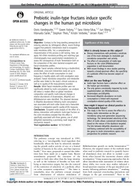 prebiotic inulin type fructans induce specific changes in the human gut ...