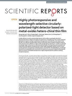 highly photoresponsive and wavelength selective circularly polarized ...