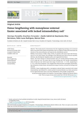 femur lengthening with monoplanar external fixator associated with ...